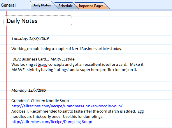 How To Organize A Schedule In OneNote